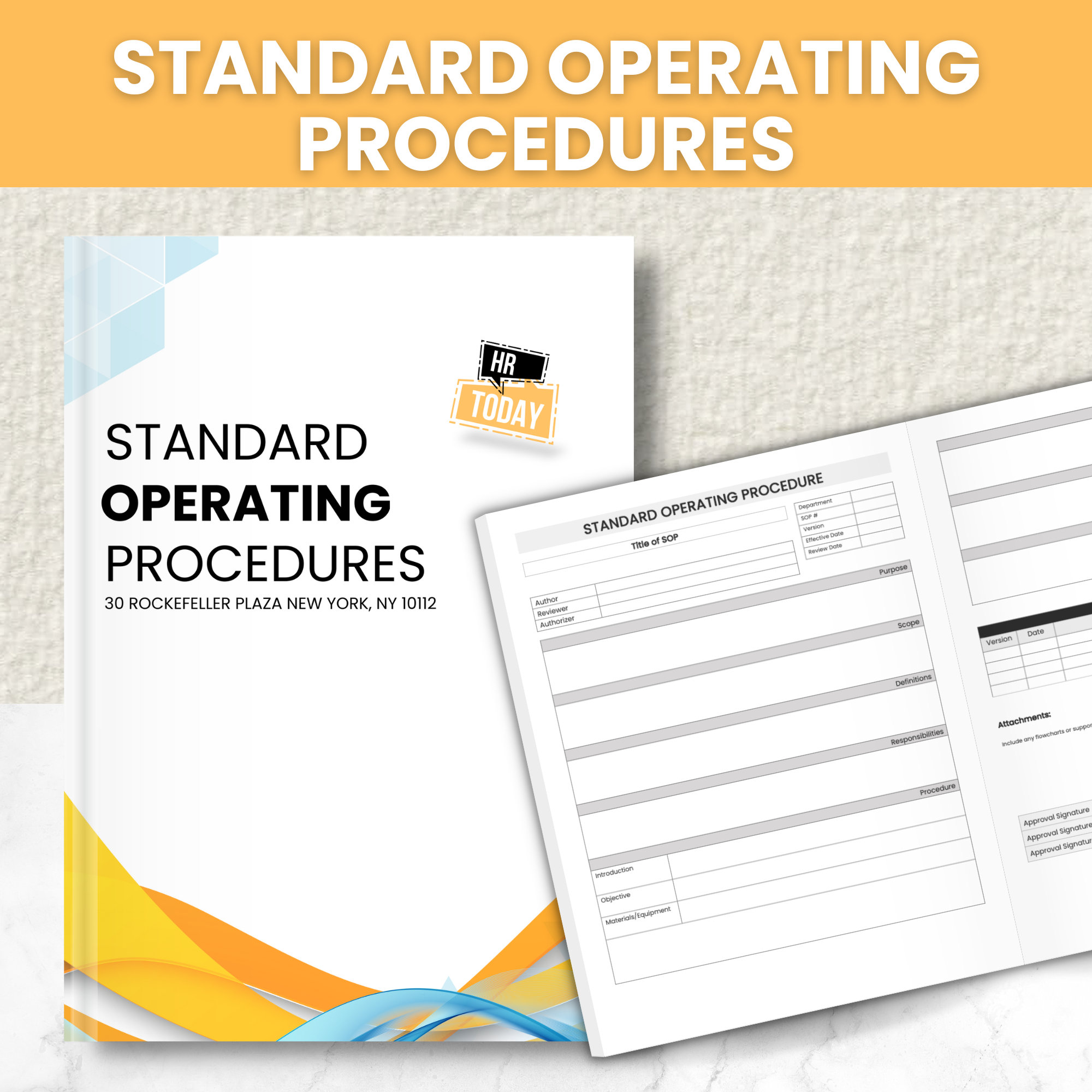 Standard Operating Procedure Form/template | Word and Google Docs ...