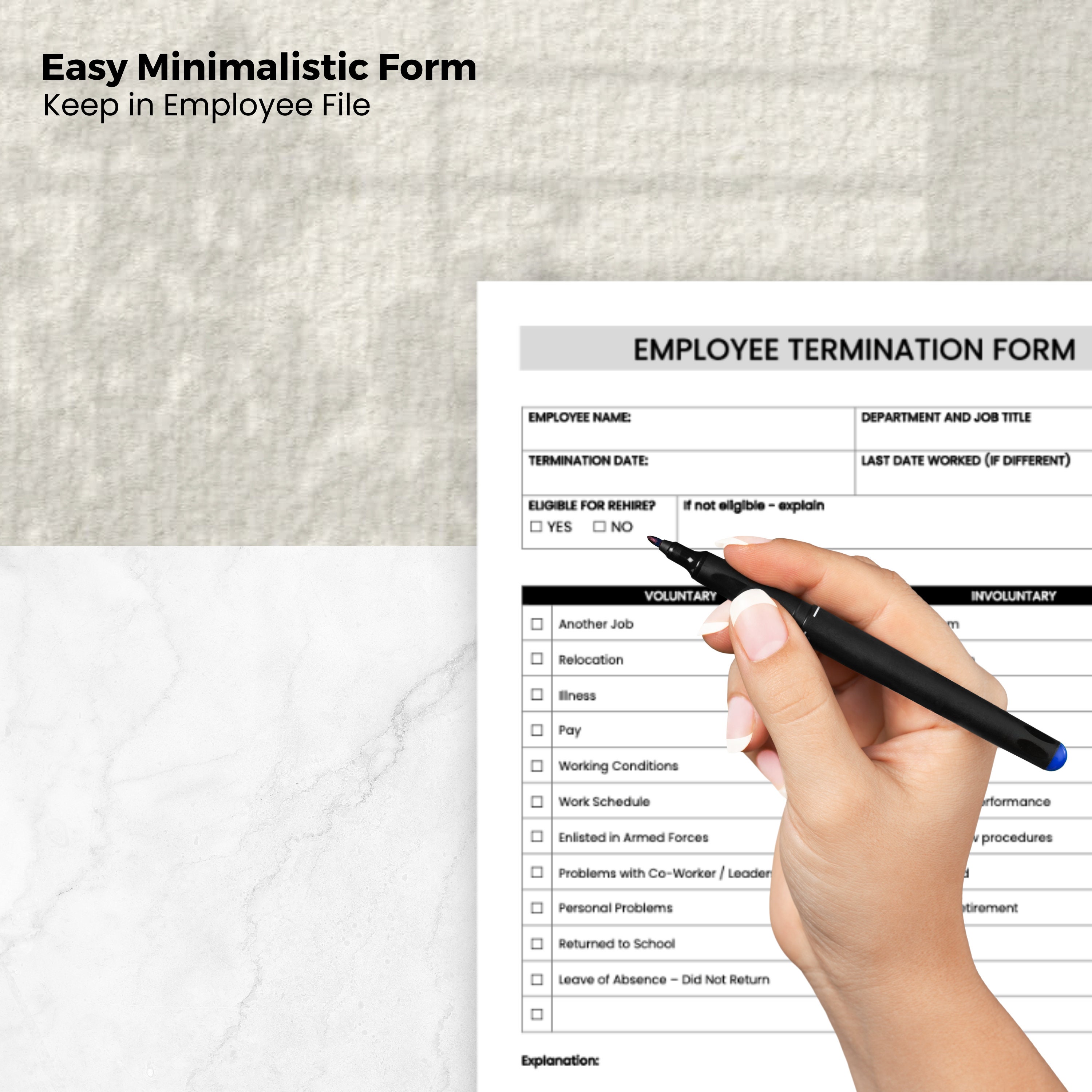 Employee Termination Form | Human Resource Forms and Templates | MS ...