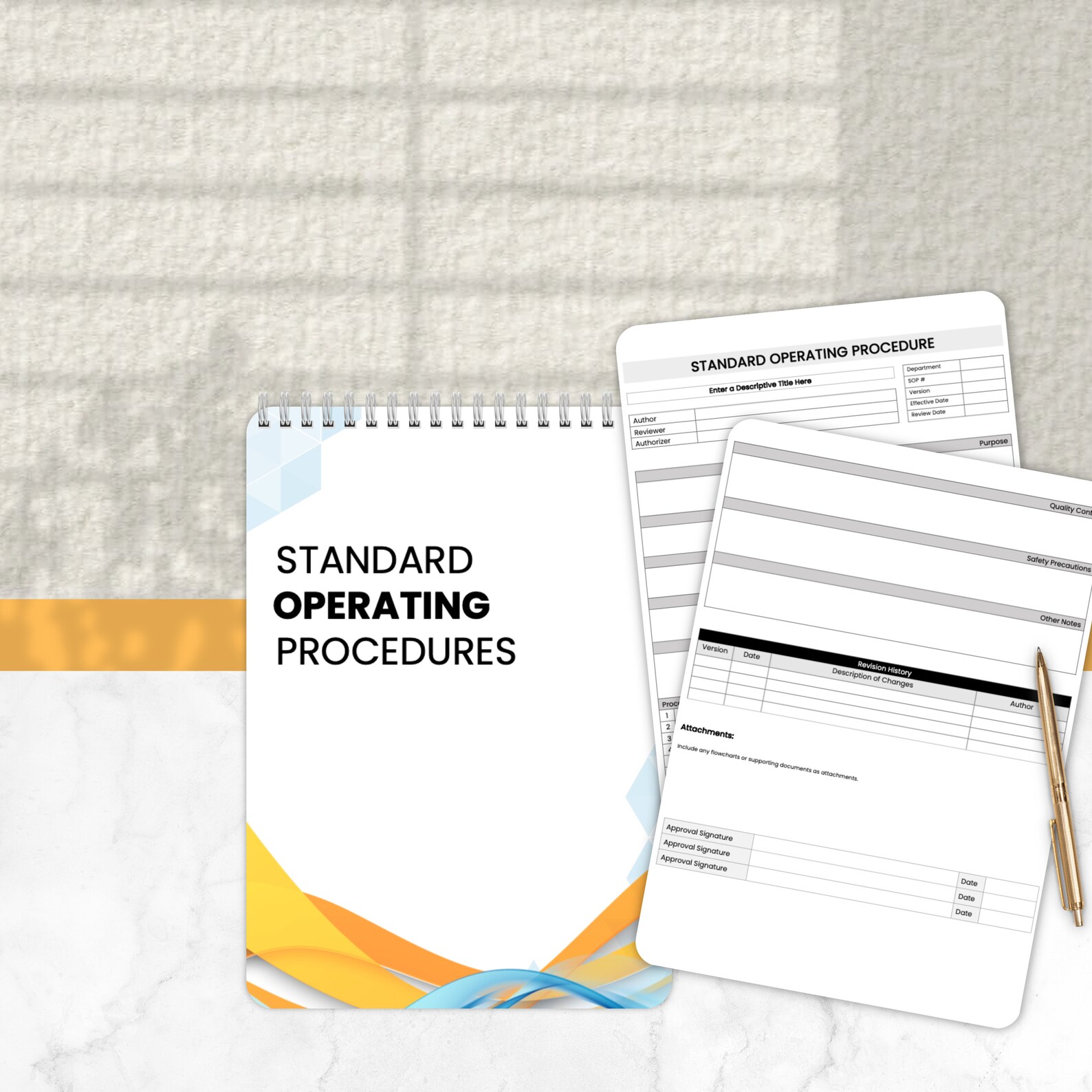 Standard Operating Procedure Form/template | Word and Google Docs ...