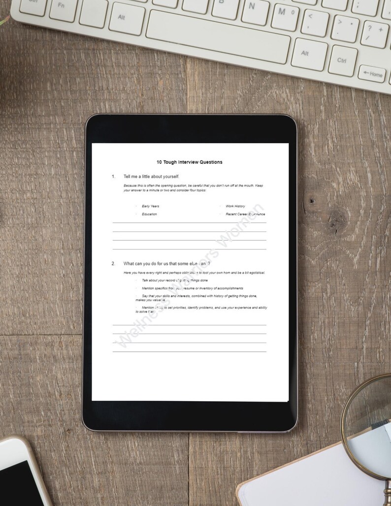 Master Your Next Job Interview – Printable Tough Interview Questions ...