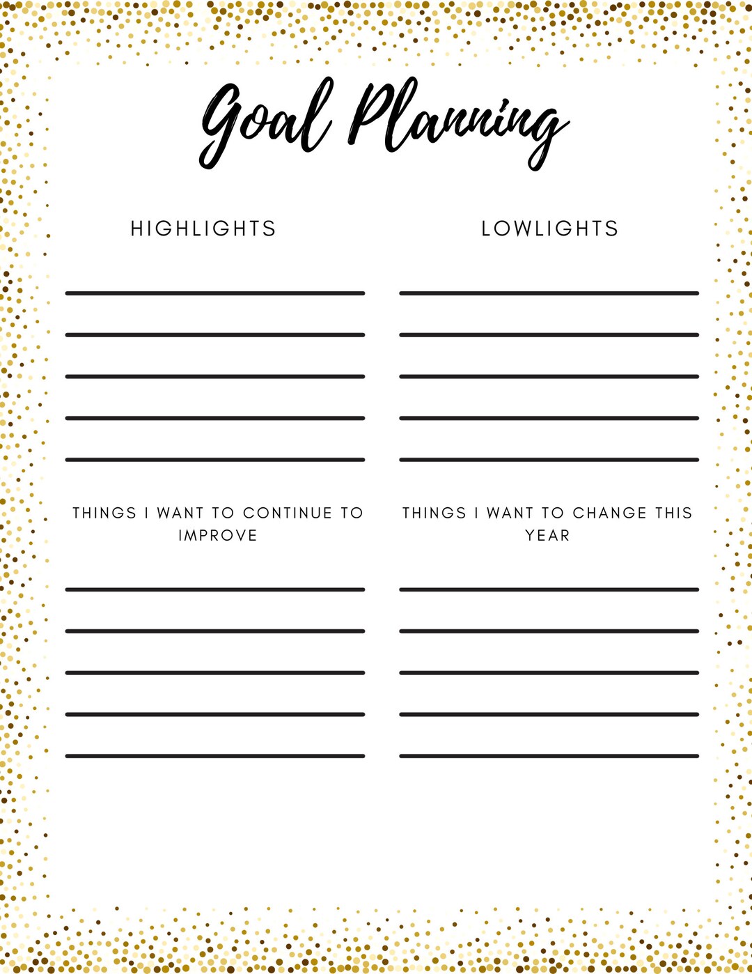 Goal Planning Worksheet 2024 Goal Planning - Etsy