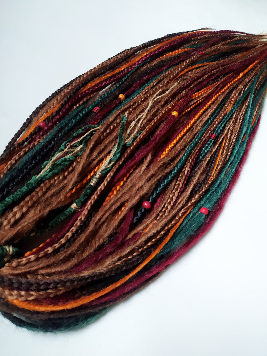 Set of Hand Made Dreads With Braids, Sintetic Dreadlocks, De Dreads ...