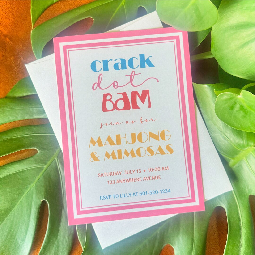 Mahjong Invitations Digital or Printed - Etsy