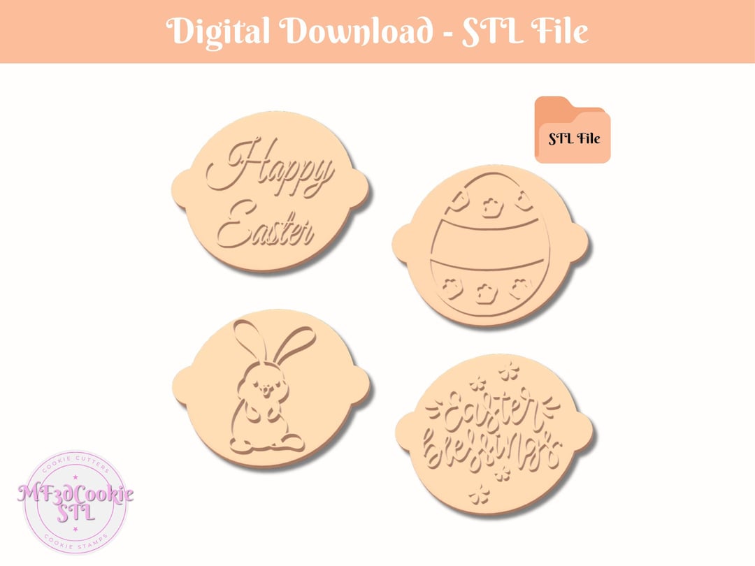 Easter Cookie Stamps | Fondant Stamp Embosser | Polymer Clay Stamps ...