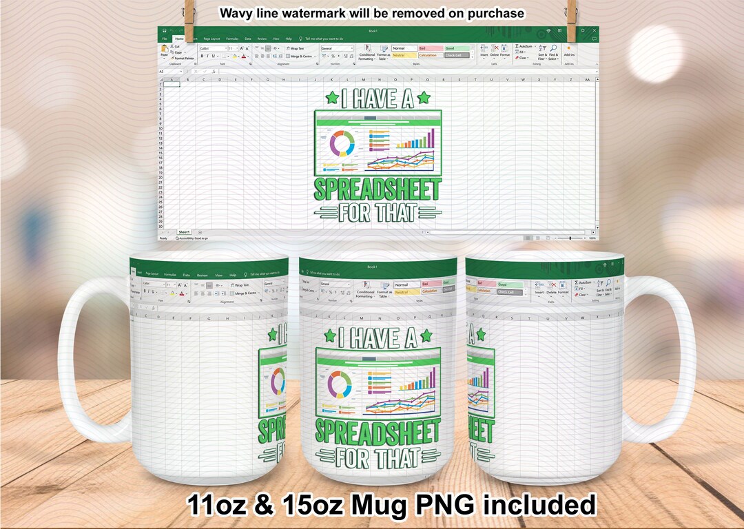 I Have a Spreadsheet for That Mug Wrap Design for 11oz and 15oz Mugs ...