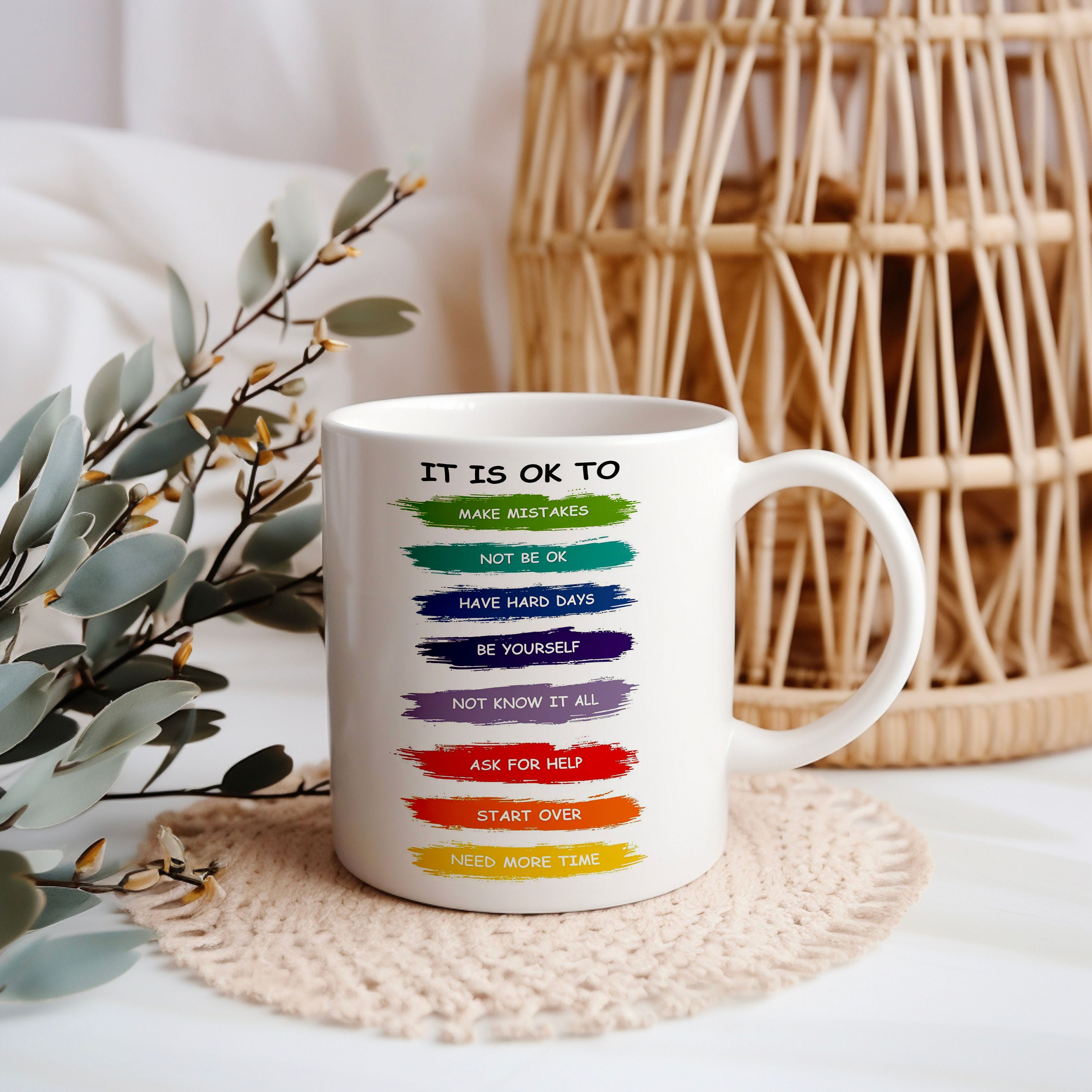 Its OK to Not Be OK Mug Design for 11oz and 15oz Mugs, Positive ...