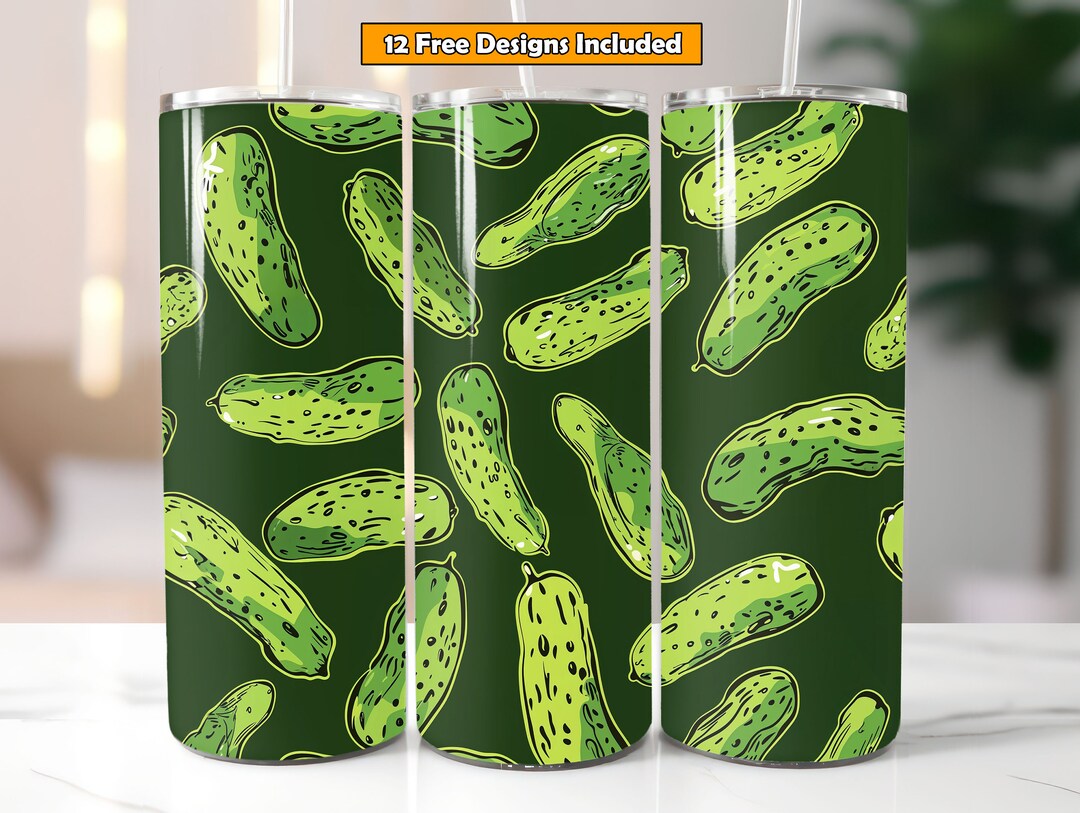 Pickles Tumbler Wrap Design for 20oz Tumbler Funny Pickle Sublimation ...