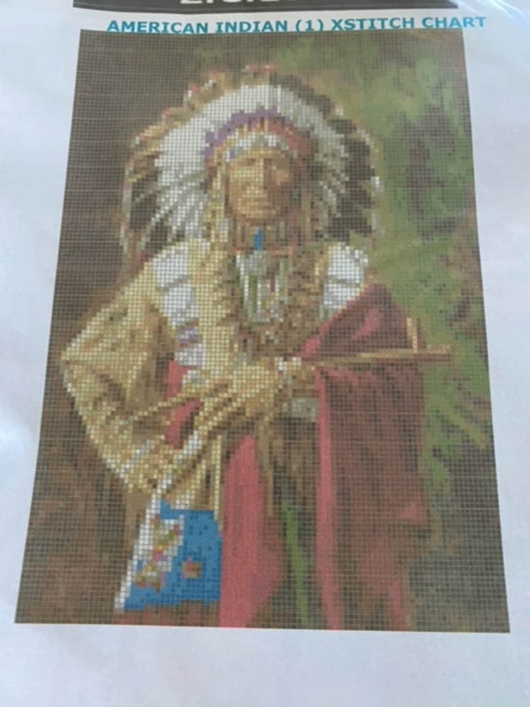 AMERICAN INDIAN 1 Counted Cross Stitch 14 Count - Etsy