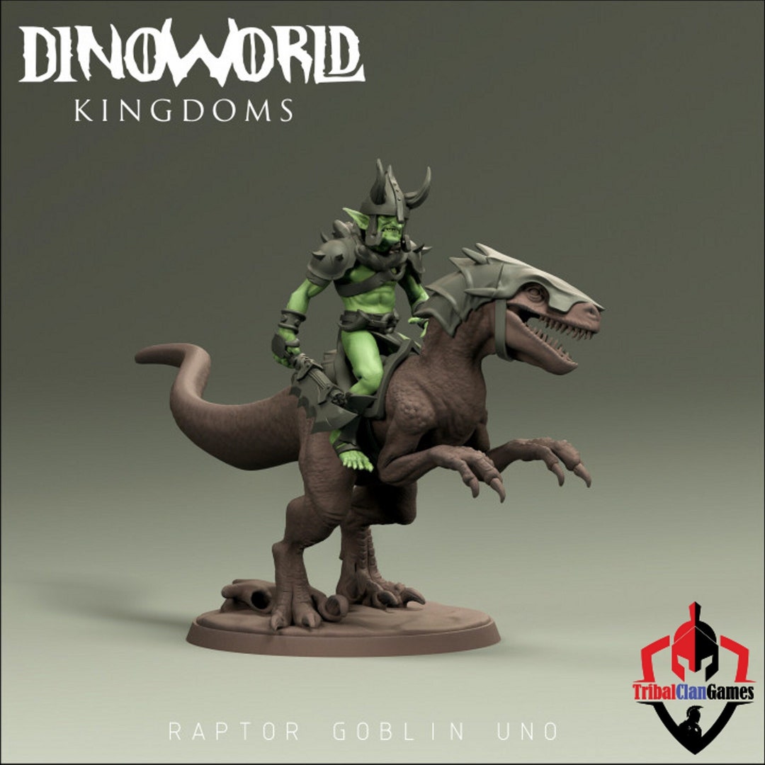 Raptor Mount Goblin | Dinoworld | Fantasy 3D Printed RPG Miniatures - Etsy