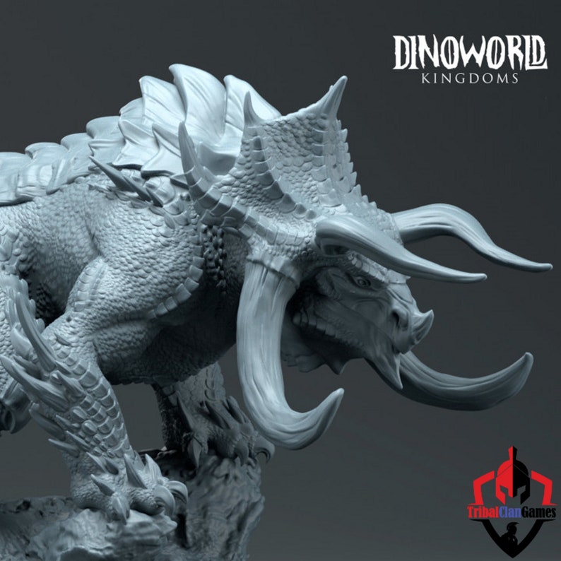 Dragon Ceratops Kaiju Dinoworld Dragons Fantasy 3D Printed RPG ...