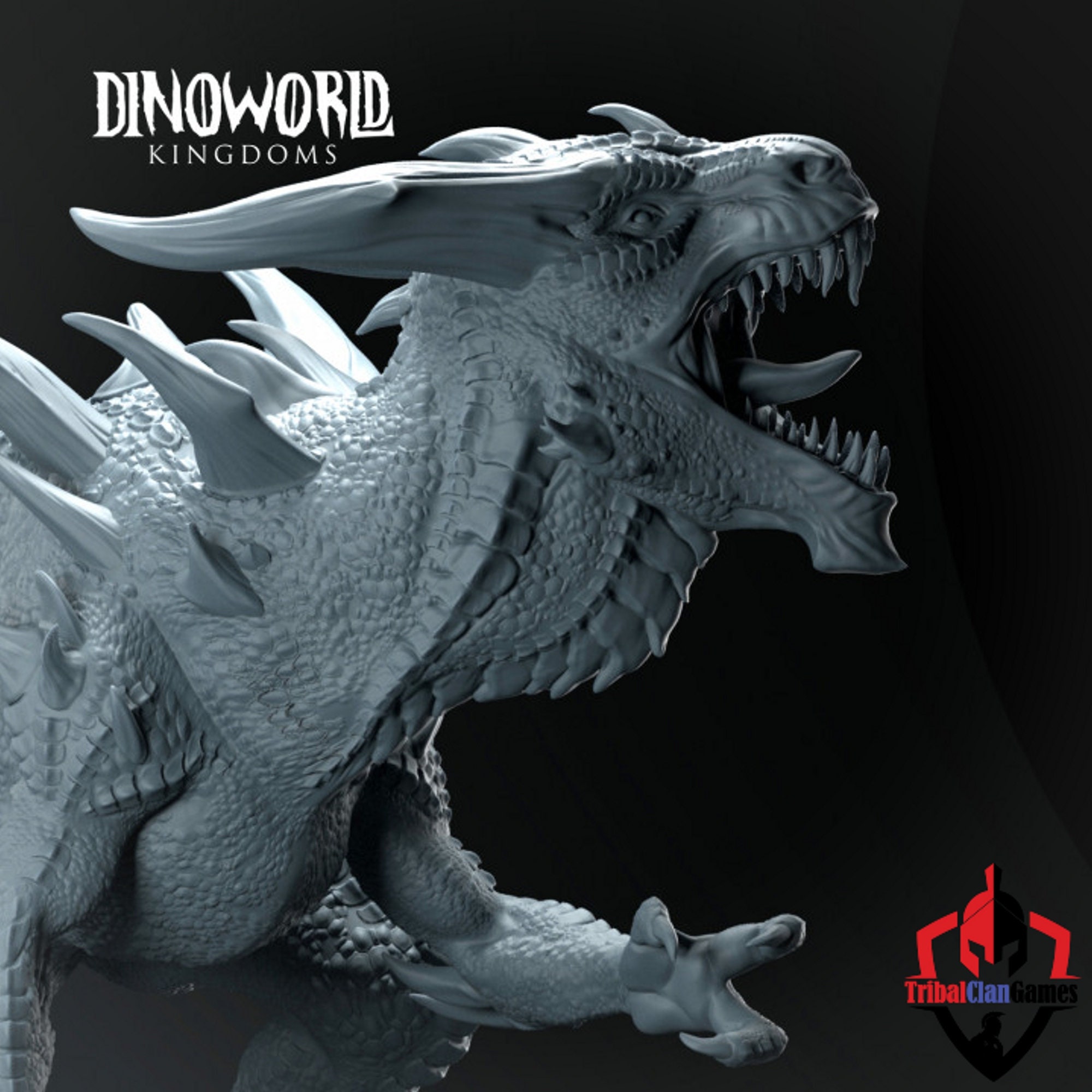 Dragon Rex Kaiju Dinoworld Dragons Fantasy 3D Printed RPG Miniatures - Etsy