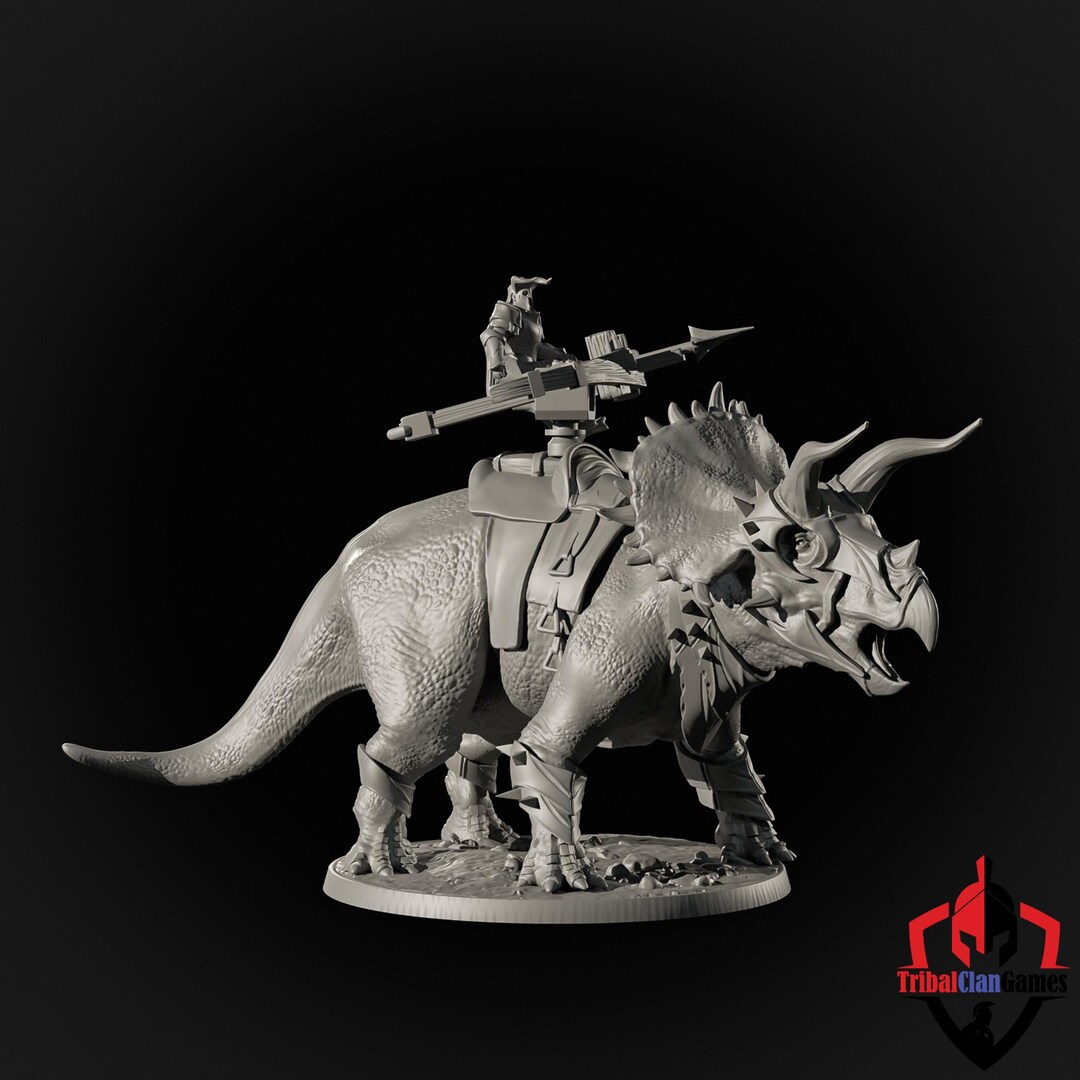Triceratops Mount Ballesta | Dinoworld Kingdoms 4 | Fantasy 3D Printed ...