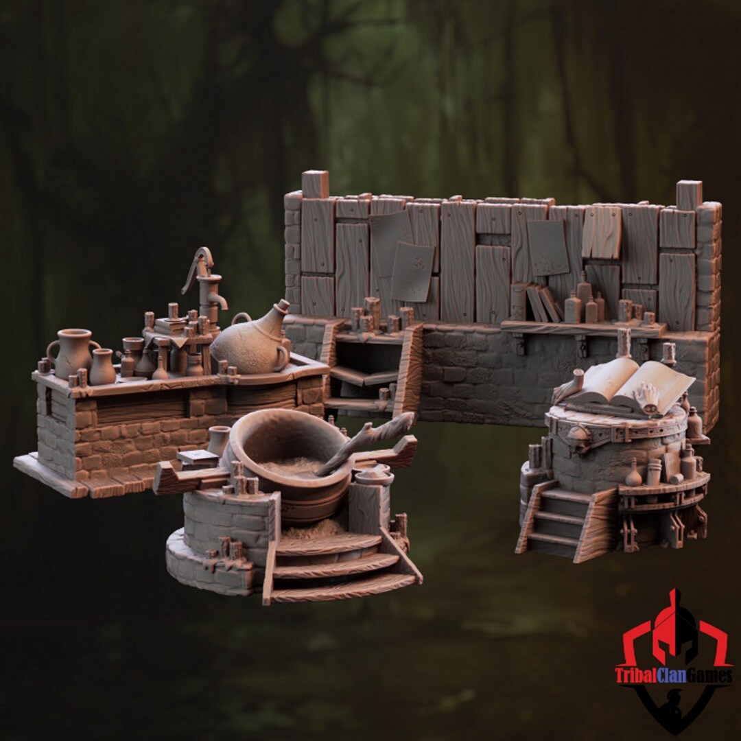 Granny Nora's Hut Terrain Set | A New Leaf | 3d Printed Resin RPG ...