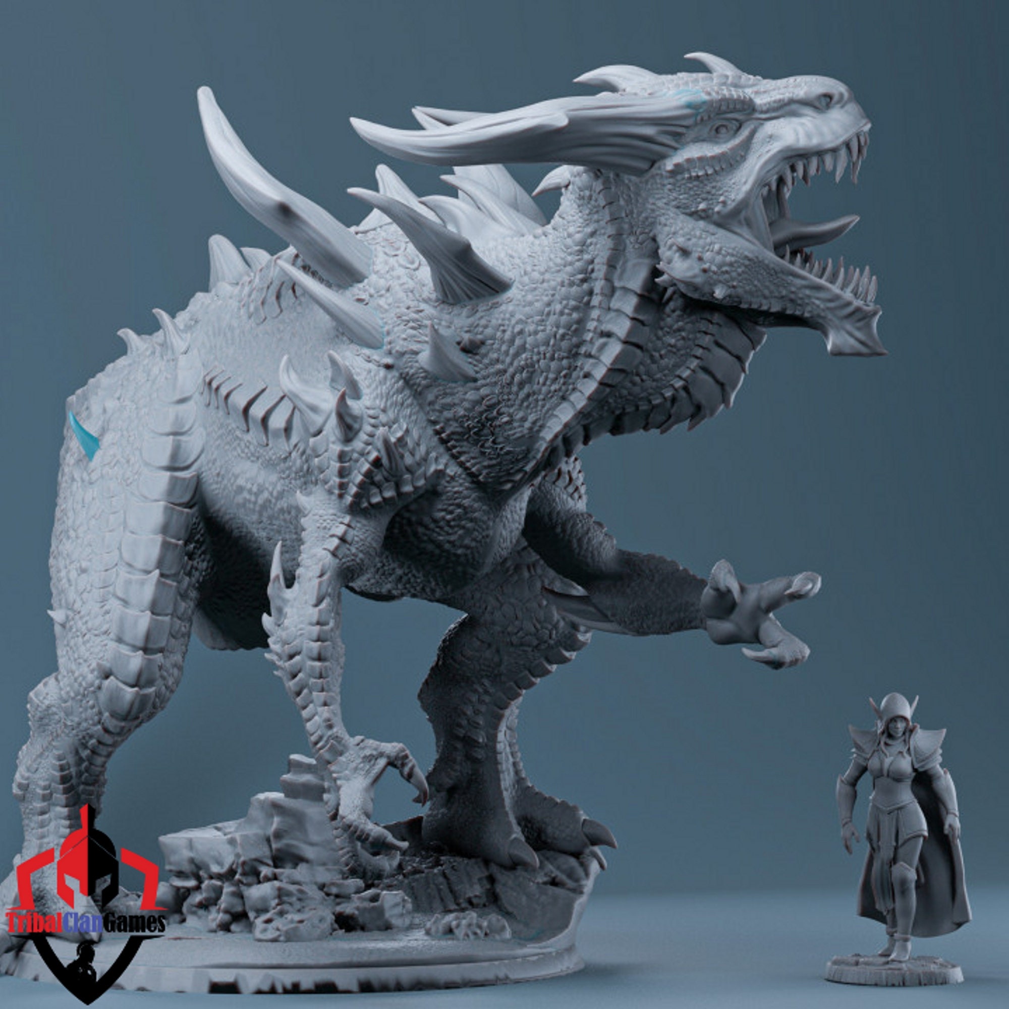 Dragon Rex Kaiju Dinoworld Dragons Fantasy 3D Printed RPG Miniatures - Etsy