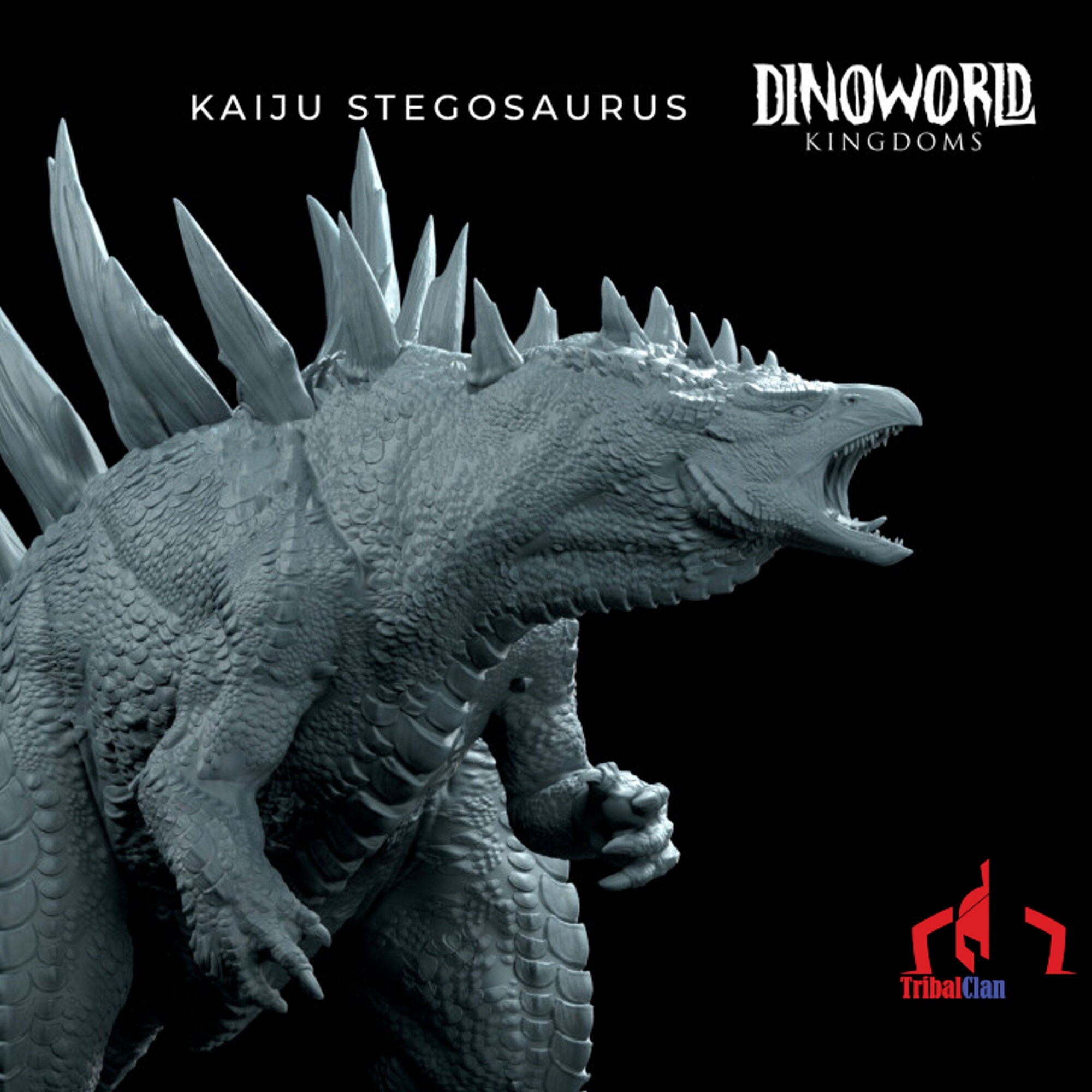 Kaiju Stegosaurus Dark Kingdoms Dinoworld Fantasy 3D Printed RPG Miniatures - Etsy