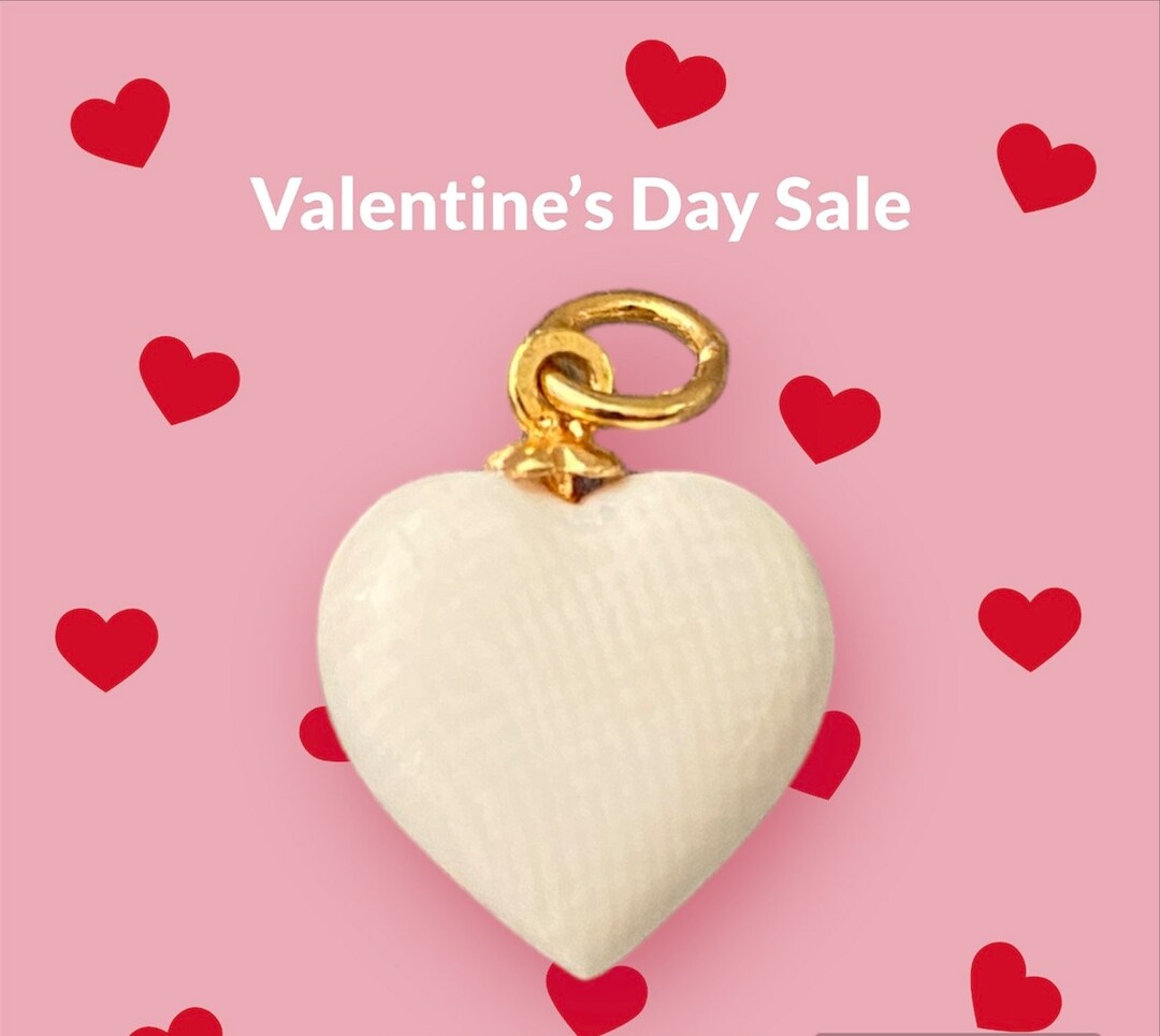 Single Ivory Heart Pendant Modern Heart Shaped Pendant Valentine's Day ...