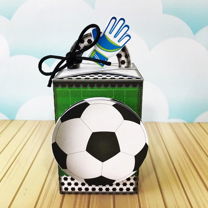 Soccer Birthday Party Favor Digital Box | Soccer Party Box | Soccer ...