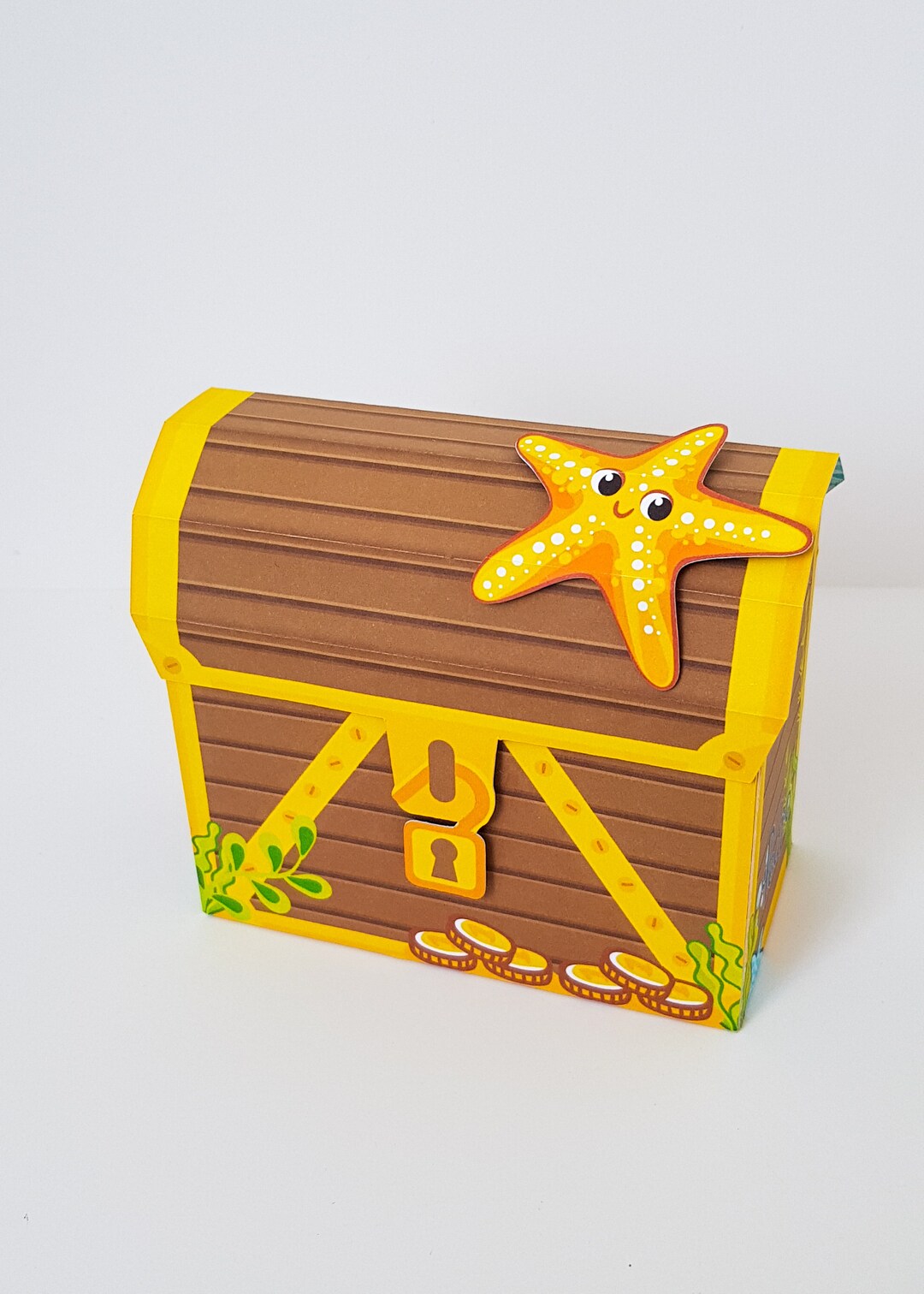 Under the Sea Party Favor Digital Box Treasure Box Deep Ocean Party ...