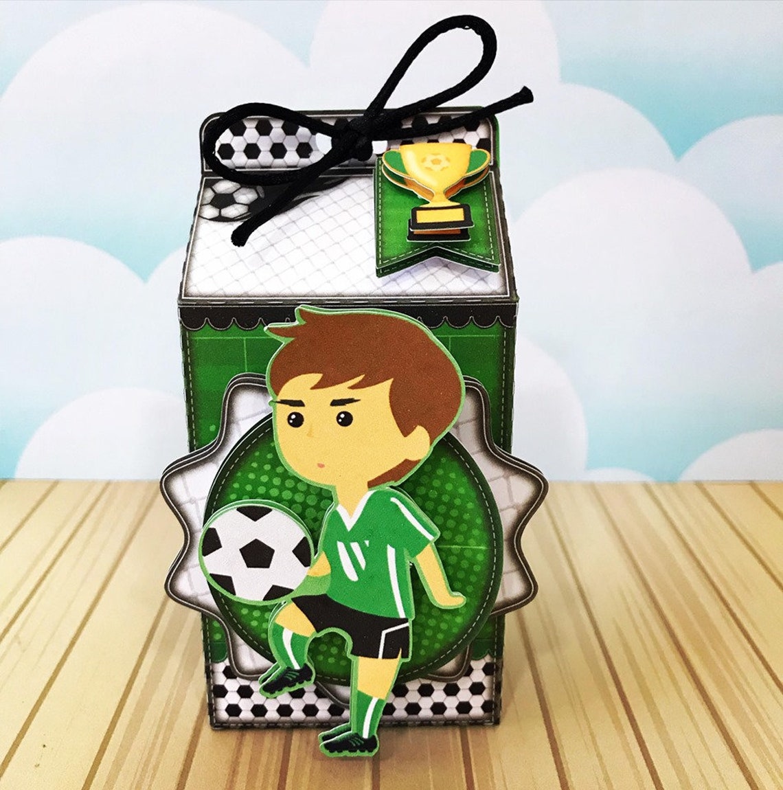 Soccer Birthday Party Favor Digital Box | Soccer Party Box | Soccer ...