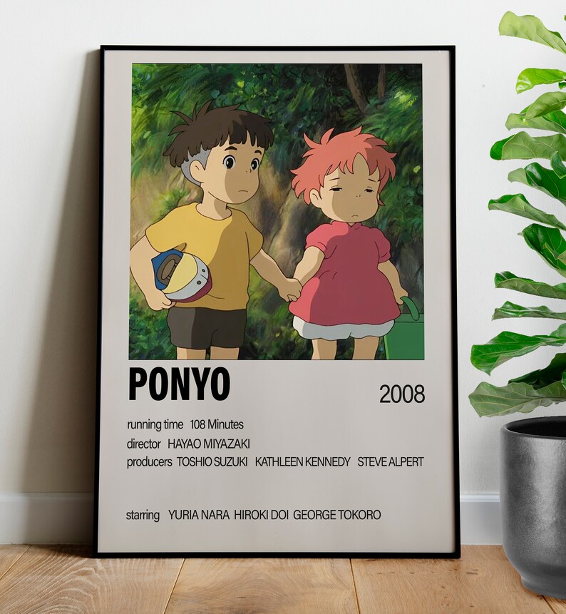 Ponyo Poster, Ponyo Movie Poster, Studio Ghibli Poster, Aesthetic ...