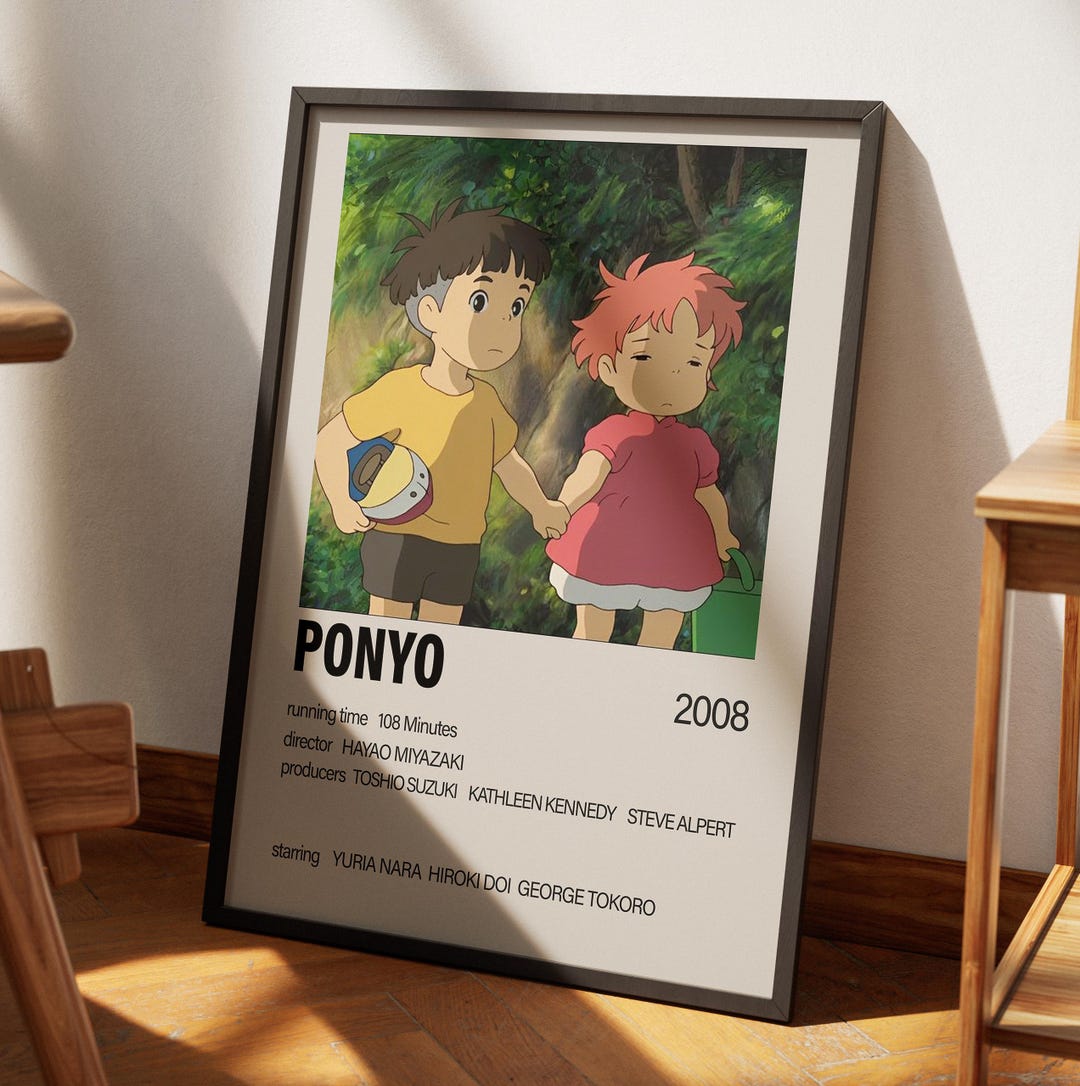 Ponyo Poster, Ponyo Movie Poster, Studio Ghibli Poster, Aesthetic ...