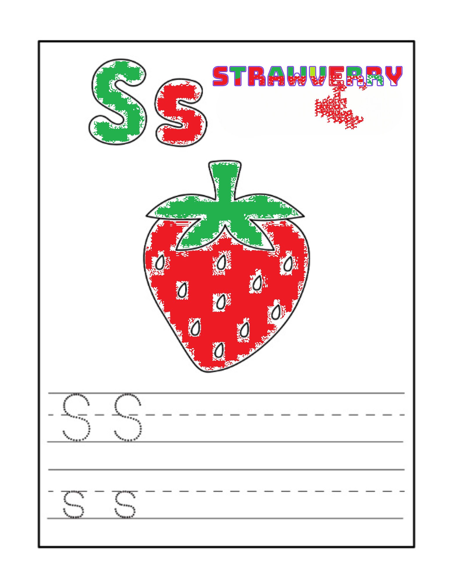 Fruit Coloring Pages, a Toddler-friendly Alphabet Coloring Book ...