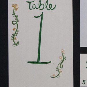 Hand Painted Wedding Table Numbers, Whimsical Design, Painted ...