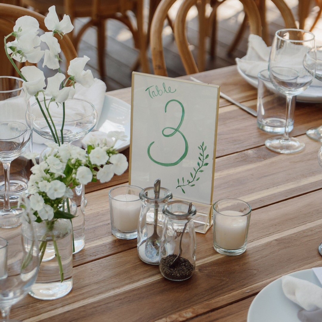 Hand Painted Wedding Table Numbers, Whimsical Design, Painted ...