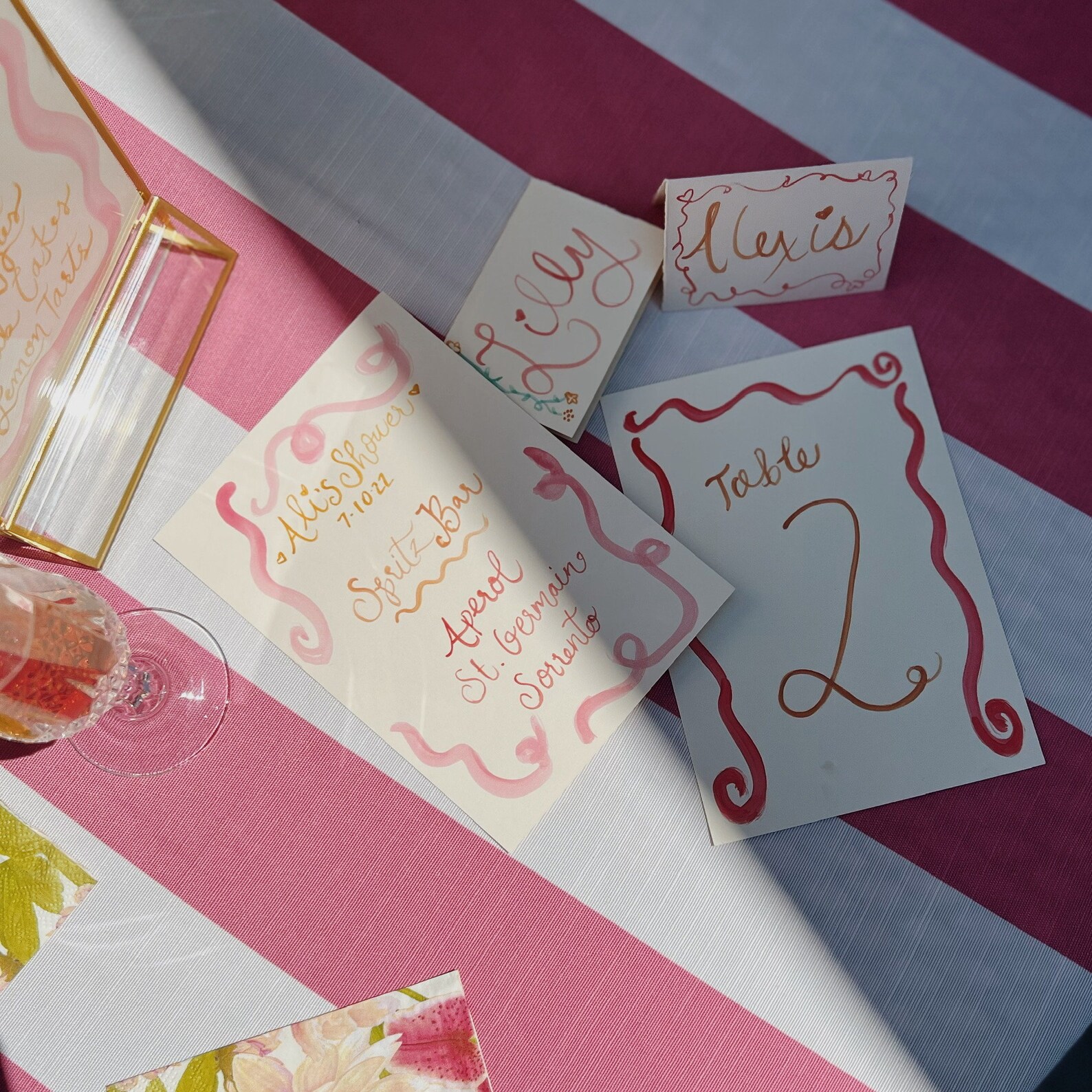 Hand Painted Wedding Table Numbers, Whimsical Design, Painted ...