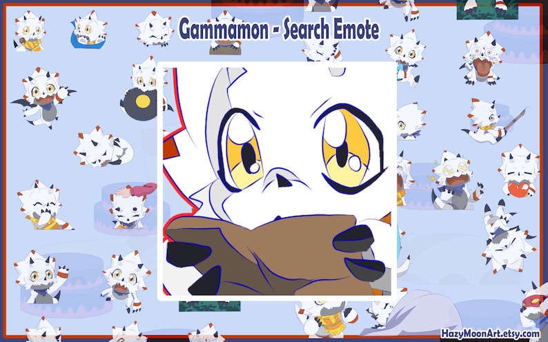 Gammamon Emote SEARCH for Twitch, Discord, Youtube all Sizes Cute ...