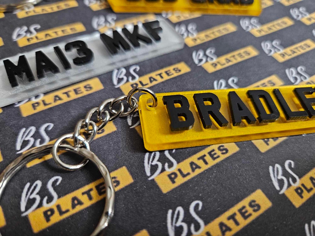 Personalized Number Plate Keyring: Custom License Plate Car Gift - Etsy