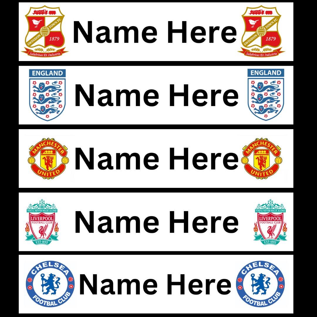 Football Logo Name Number Plate Crest Team Licence Display Board ...