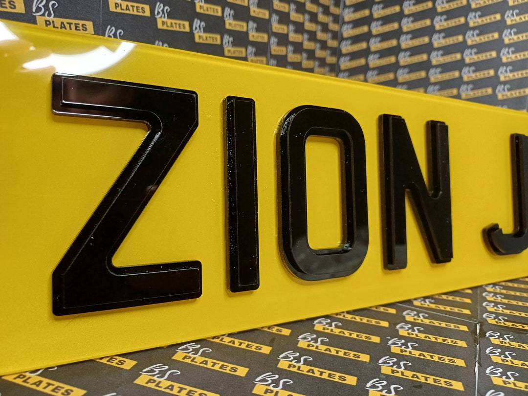 Personalized Name Number Plate: Custom Car Decor, Kids Bedroom Sign - Etsy