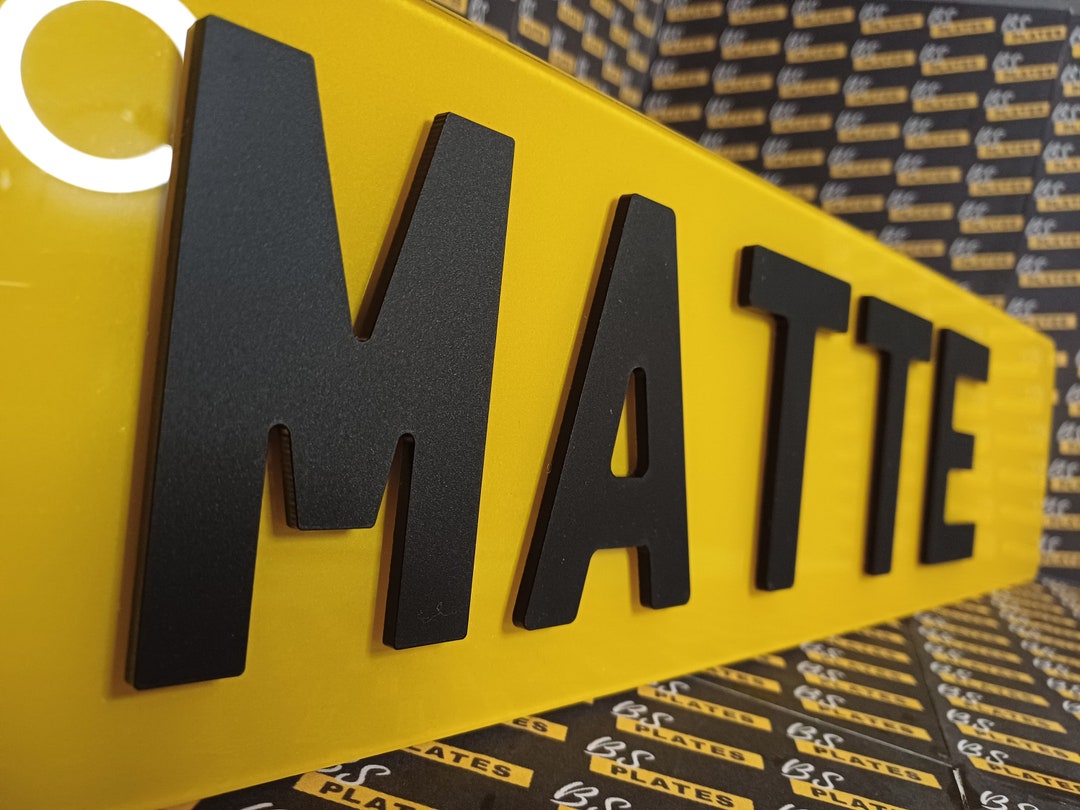 4D Matte Number Plate Licence Plates Vehicle 100% Road Legal Licence ...