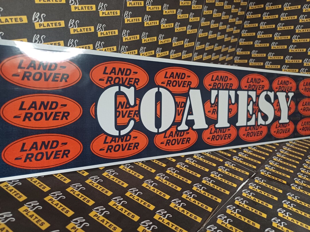 Landrover Logo Number Plate Personalised Name Show Display Plate Car ...