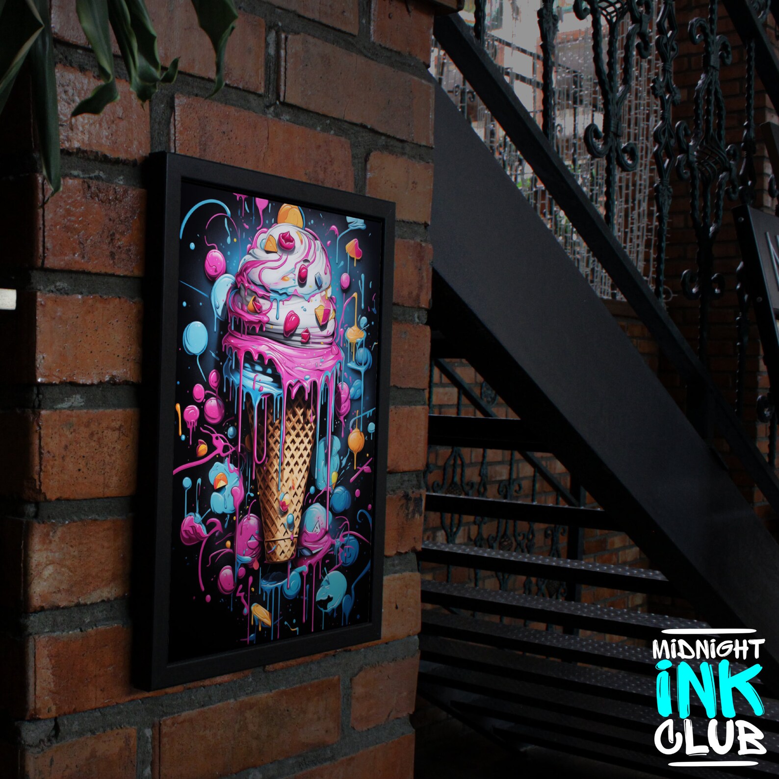 Icecream | Graffiti Wall Art Print | Digital Urban Art | Street Pop Art ...