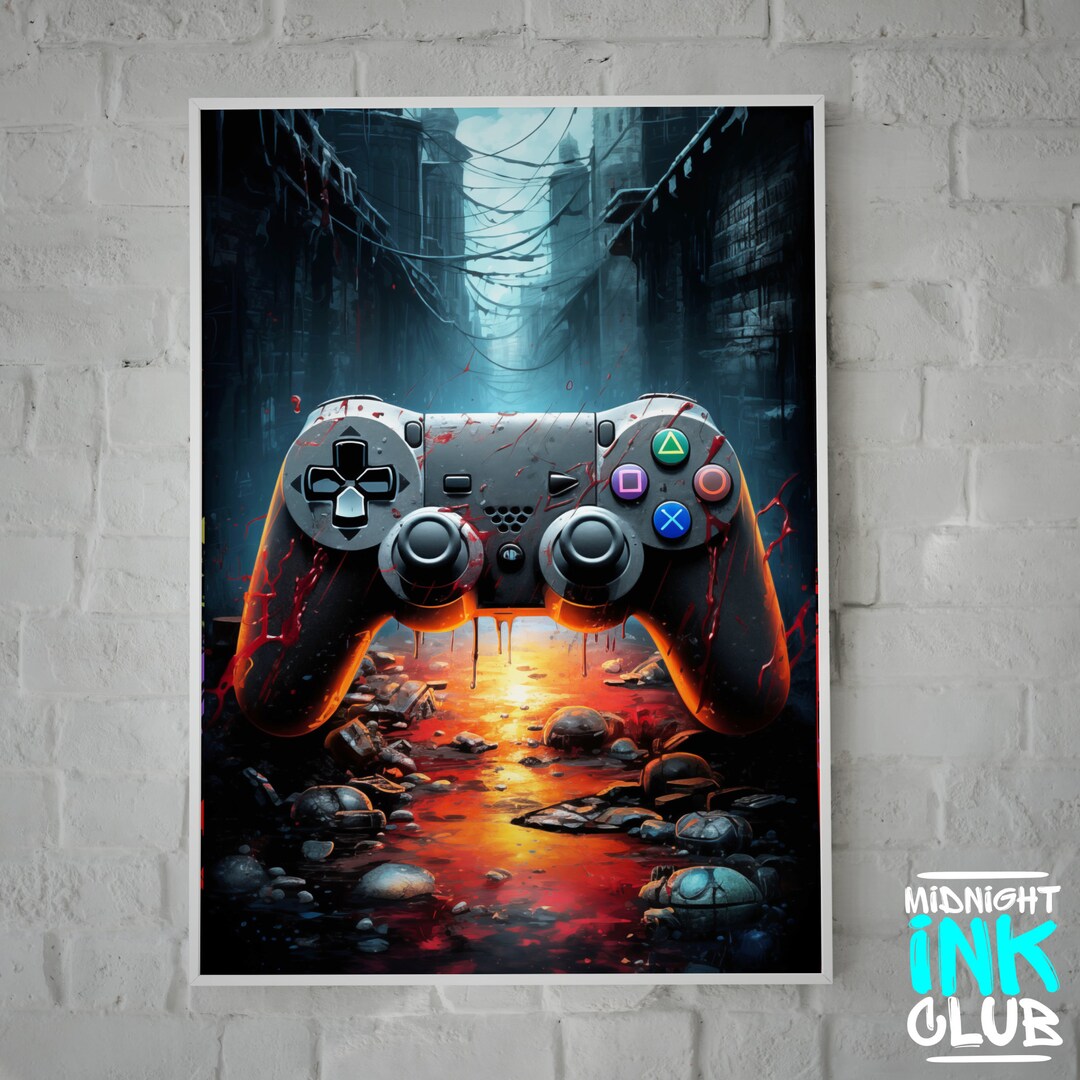 Controller Graffiti Wall Art Print Digital Urban Art Street Pop Art ...