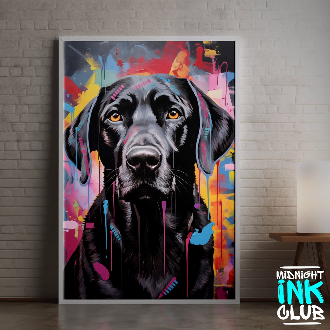Labrador Dog | Graffiti Wall Art Print | Digital Urban Art | Street Pop ...