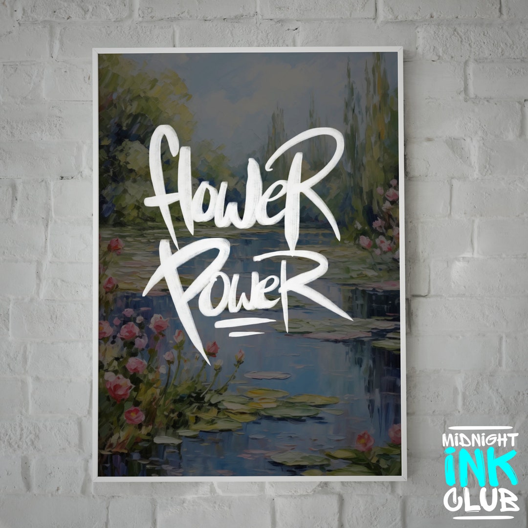 Flower Power | Graffiti Wall Art Print | Digital Urban Art | Street Pop ...
