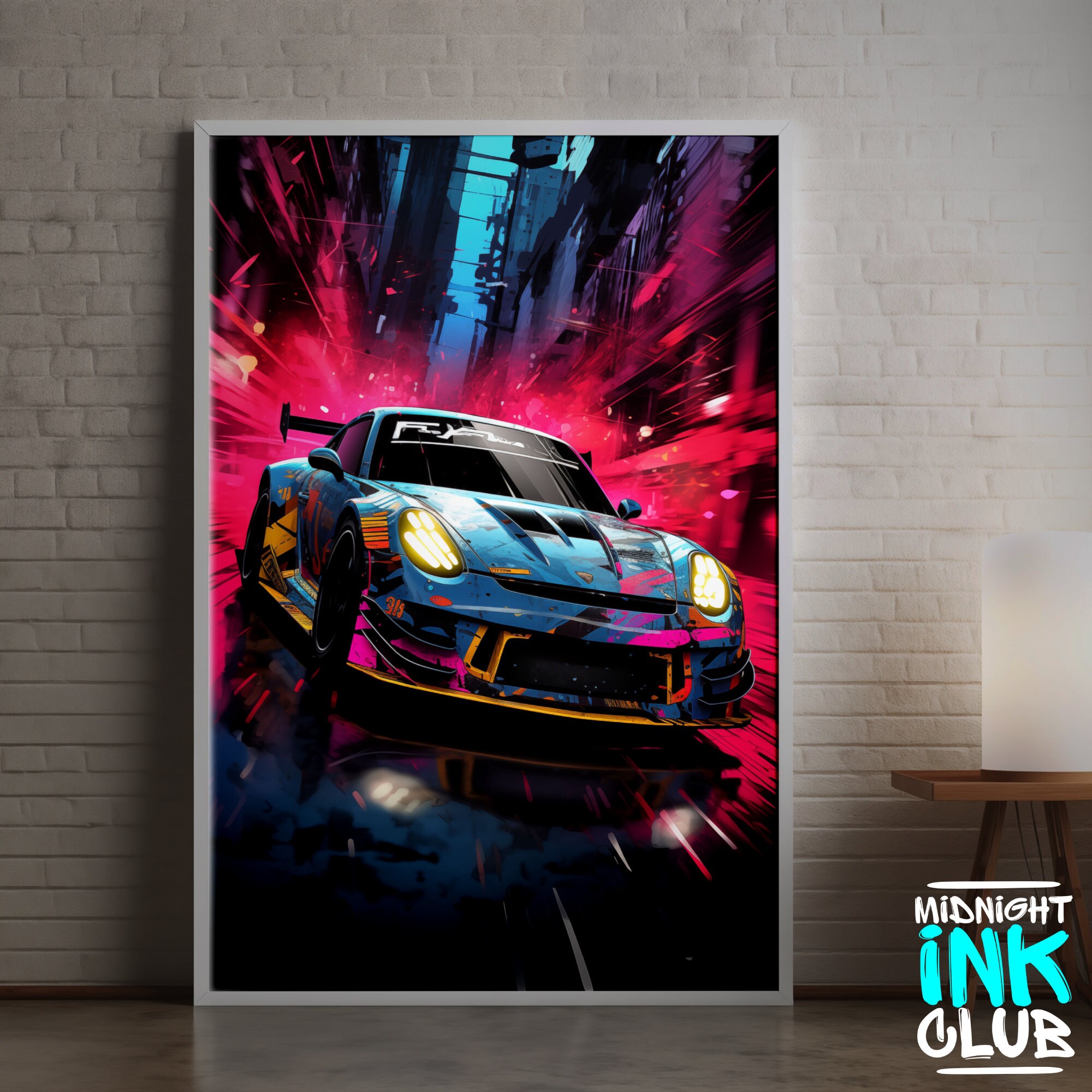 Race Car | Graffiti Wall Art Print | Digital Urban Art | Street Pop Art ...