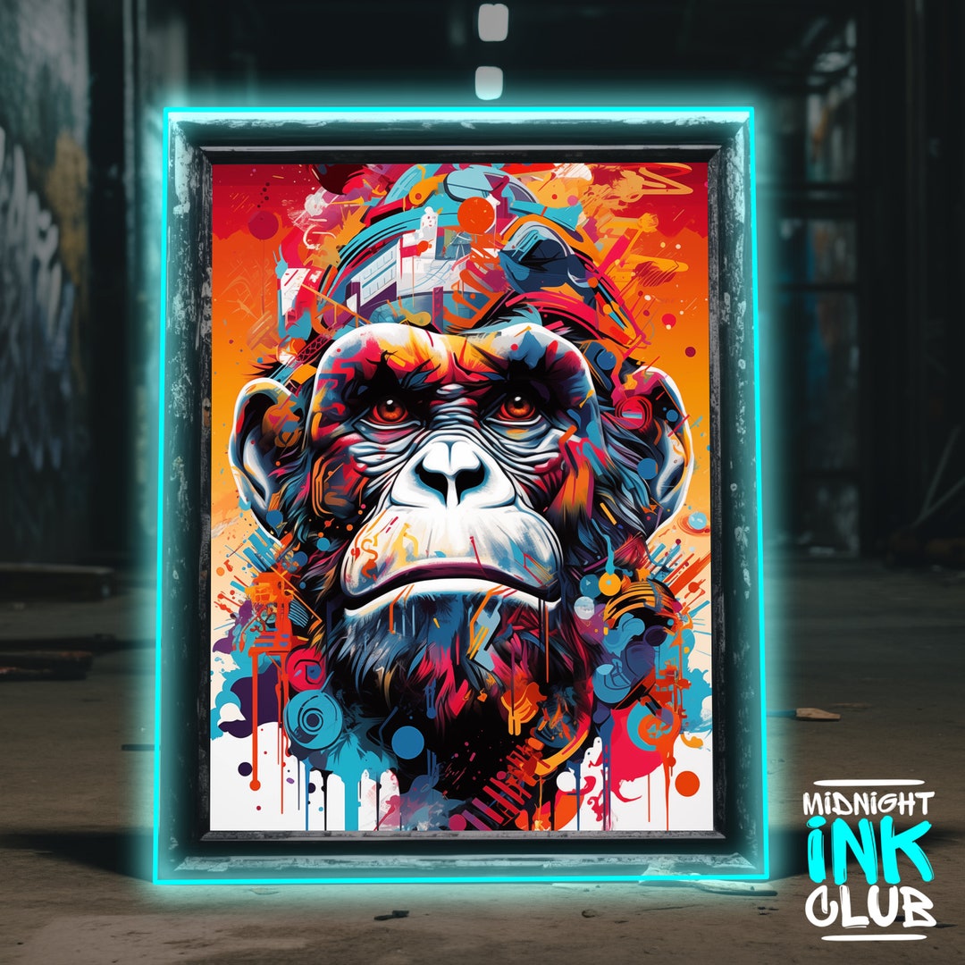 Ape Mind | Wall Art Print | Monkey Urban Art | Street Pop Art ...