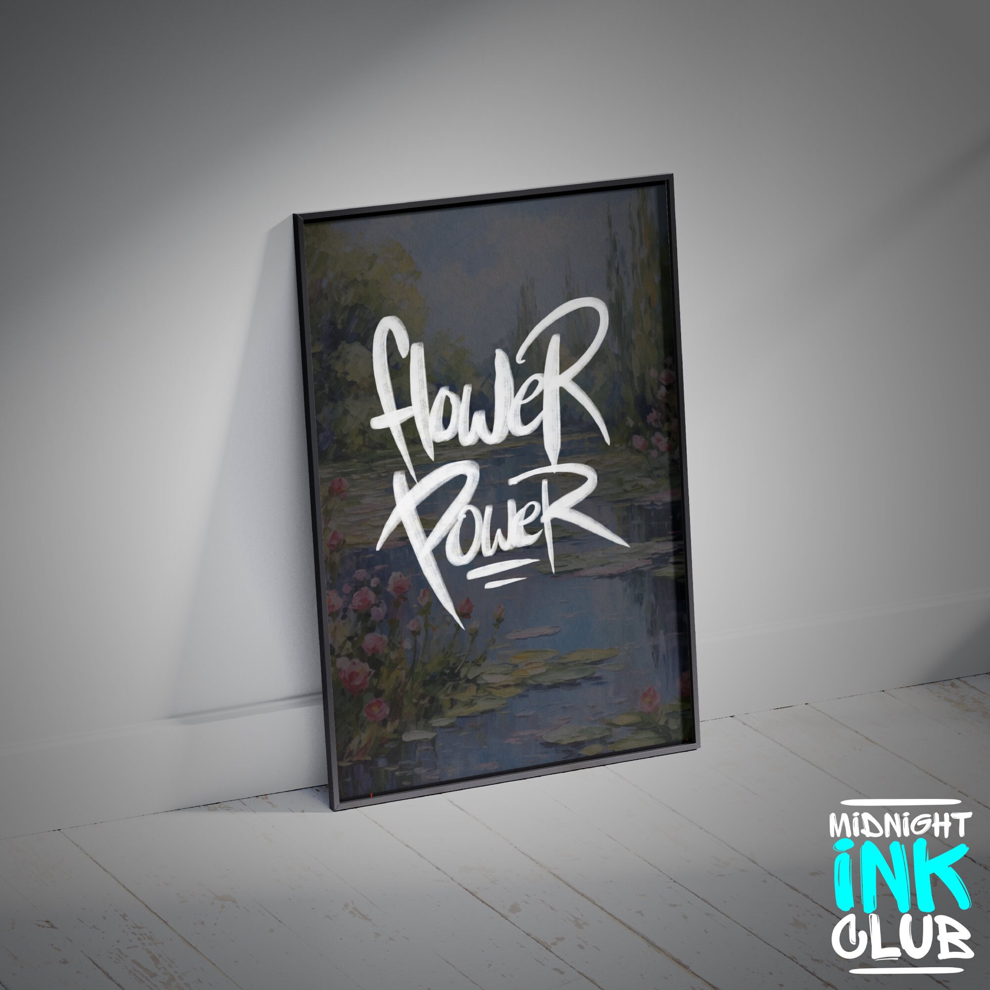 Flower Power Graffiti Wall Art Print Digital Urban Art Street Pop Art ...