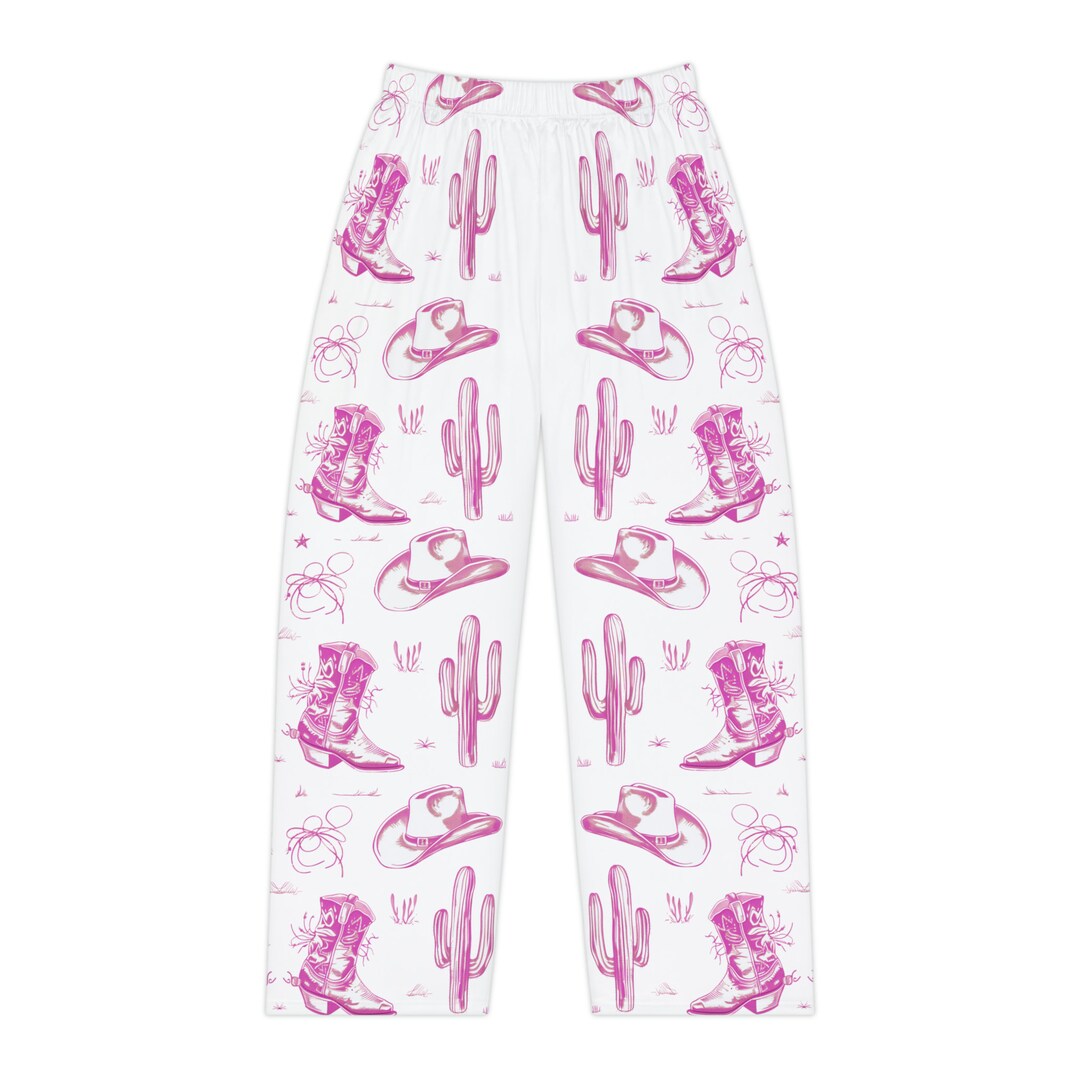 Vintage Pink Cowgirl Western Themed Womens Pjs, Cowboy Hat and Cowboy ...