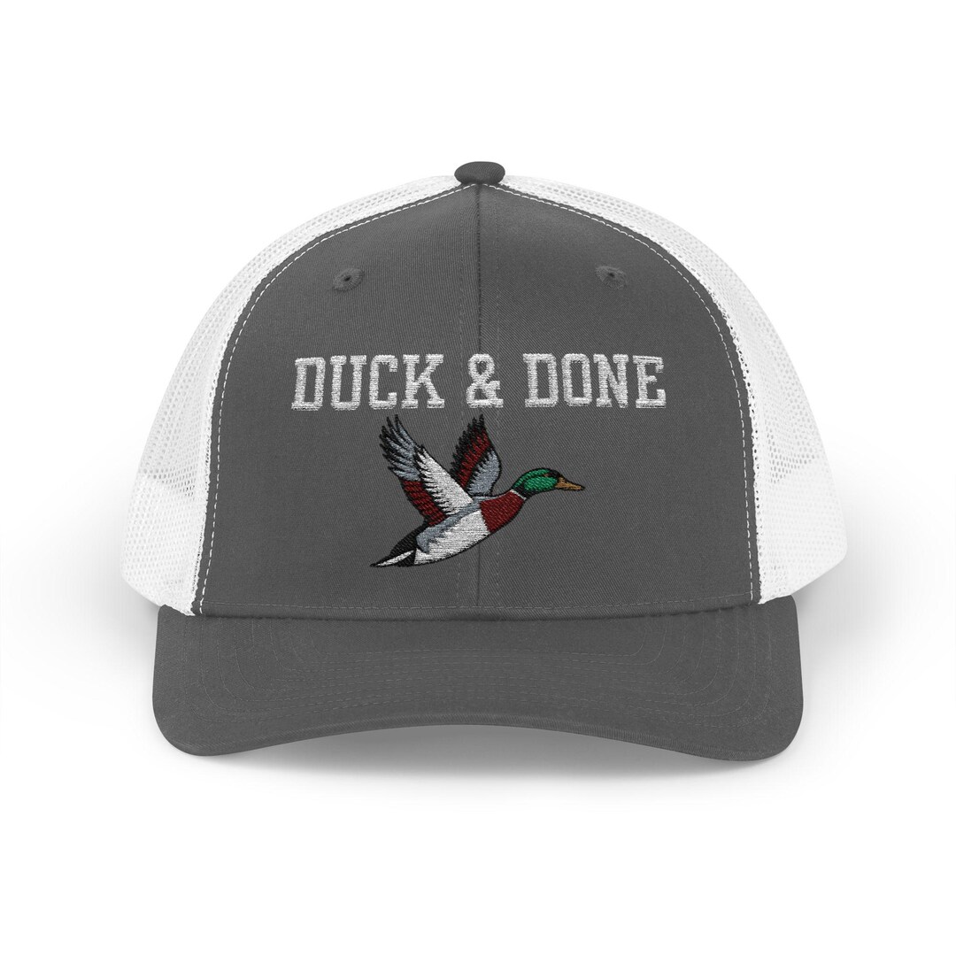 Duck & Done Snapback Trucker Cap, Mallard Duck Hunting Hat for Men ...