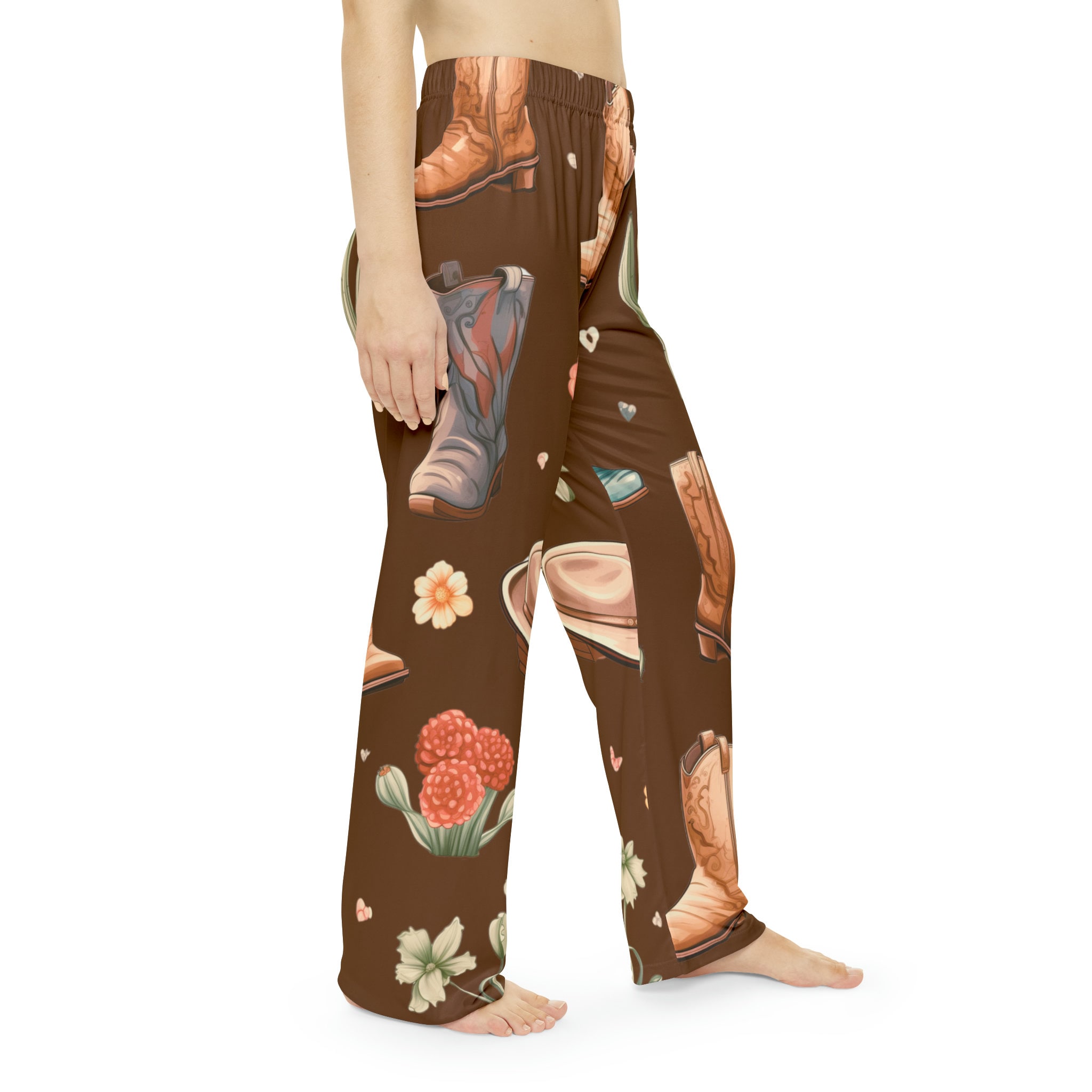 Retro Vintage Style Cowboy Western Theme Cute Women's Pajama Pants ...