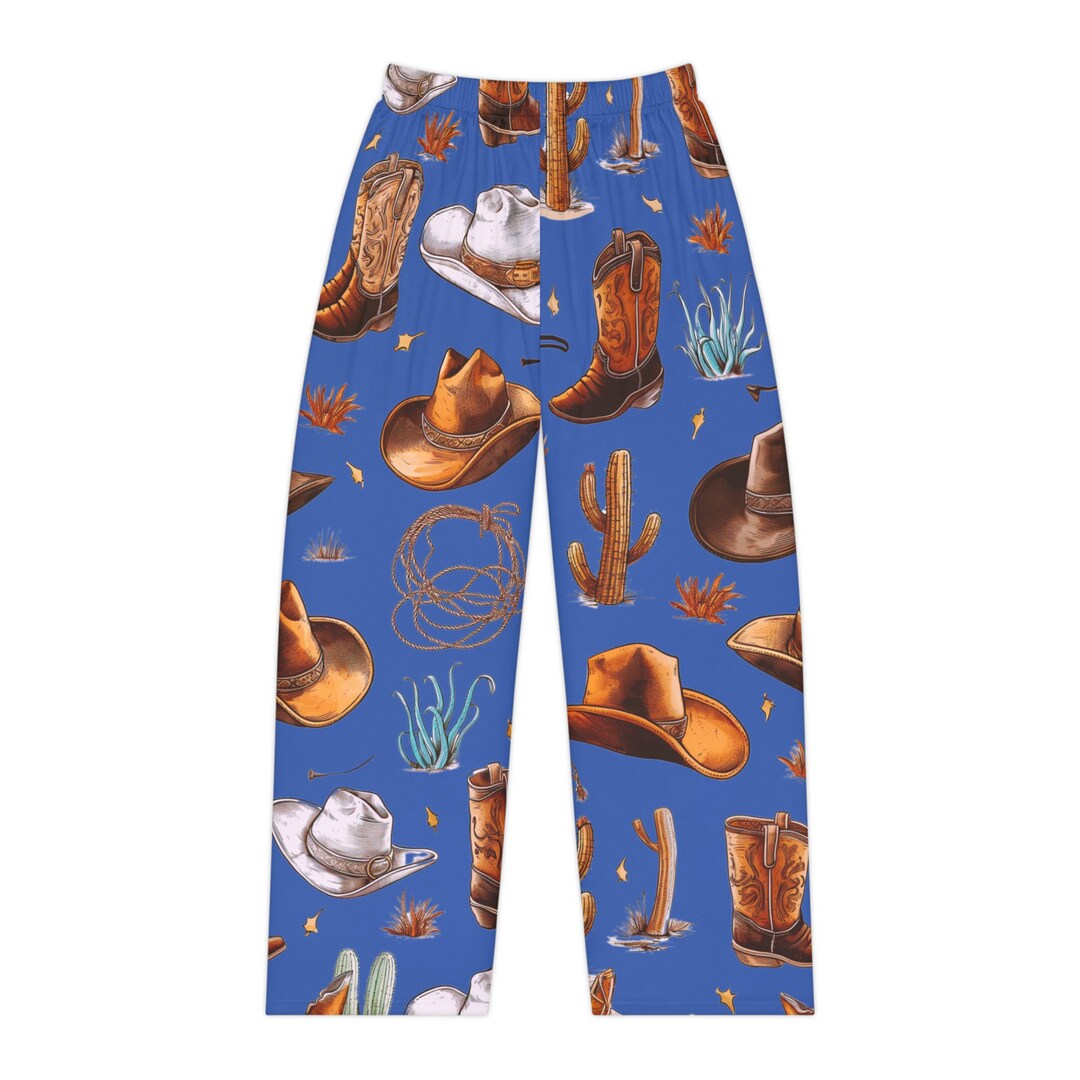 Vintage Western Women's Pajama Pants, Cowboy Boots and Cowboy Hats ...