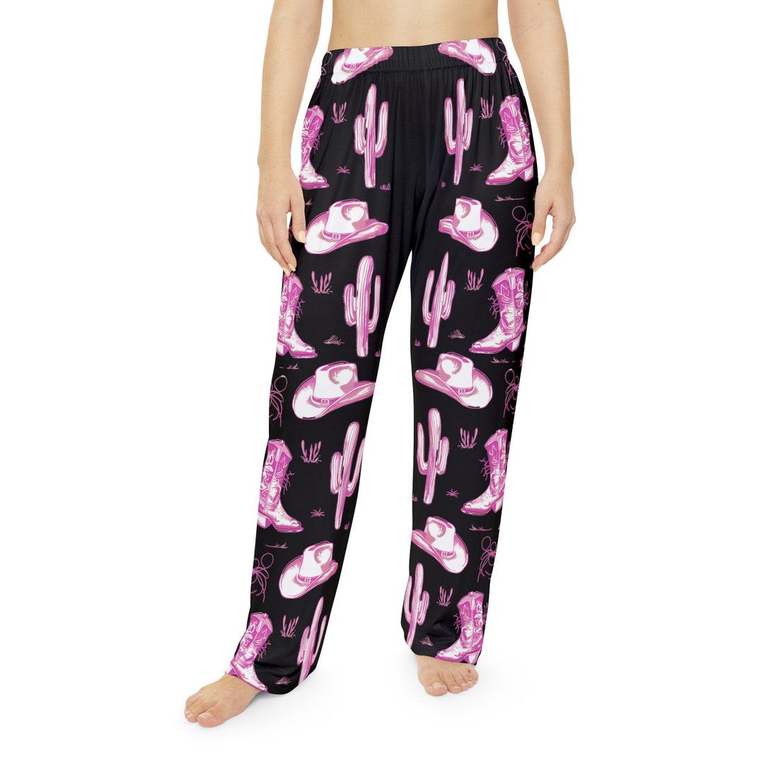 Vintage Pink Cowgirl Western Themed Womens Pjs, Cowboy Hat and Cowboy ...