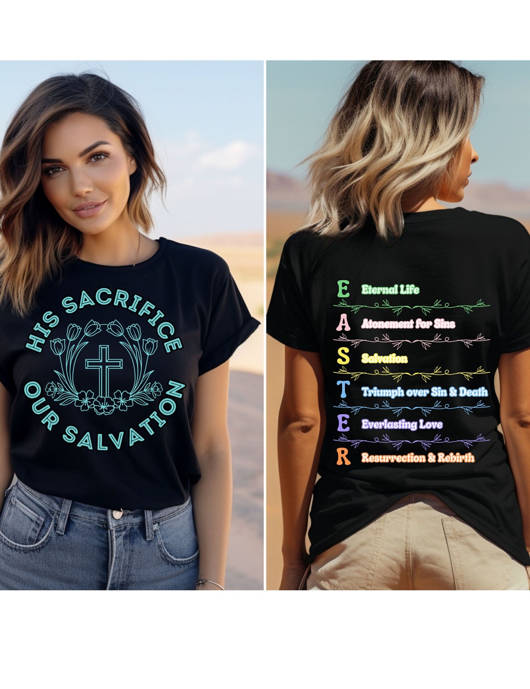 Easter Shirt Christian Theme 2024, Easter Sunday Tshirt, He is Risen T ...