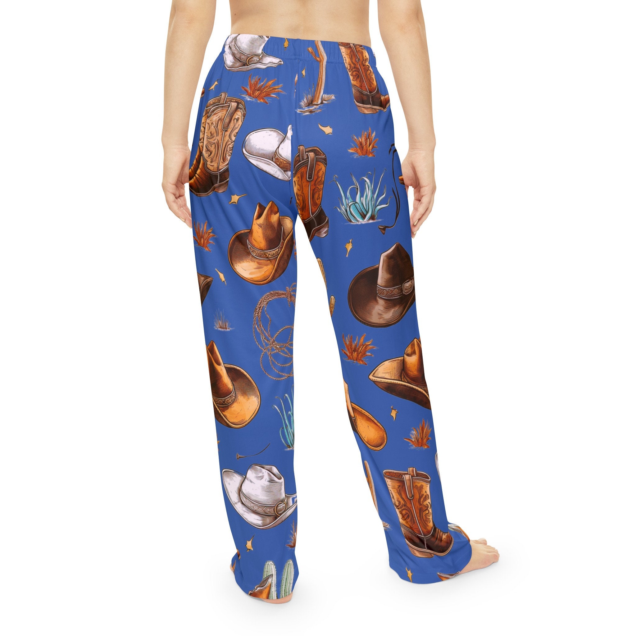 Vintage Western Women's Pajama Pants, Cowboy Boots and Cowboy Hats ...