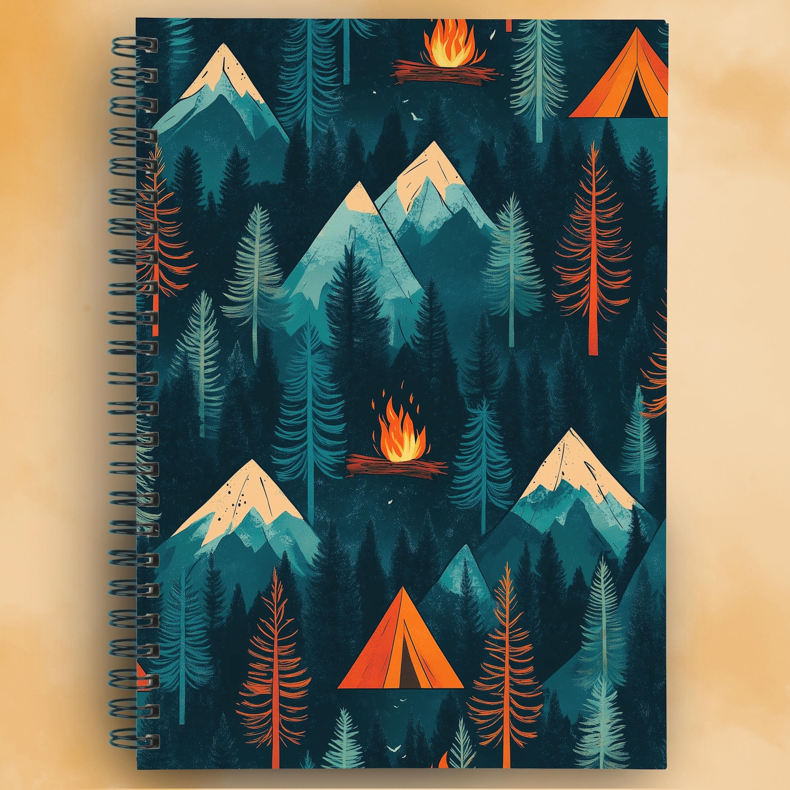 Camping Journal for Men | Mountain Adventure Notebook, Outdoorsy Hiking ...